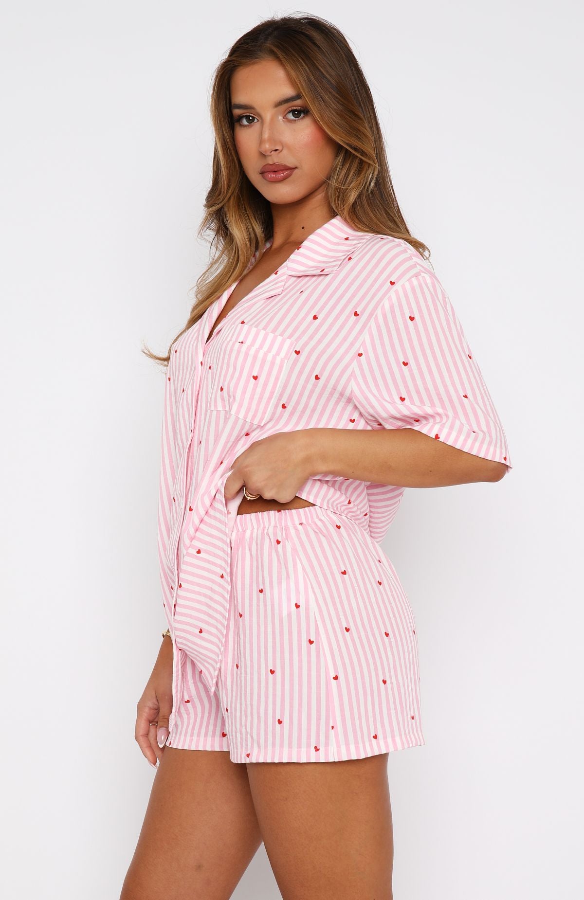Offline Pyjama Set Pink Sweetheart | White Fox Boutique UK
