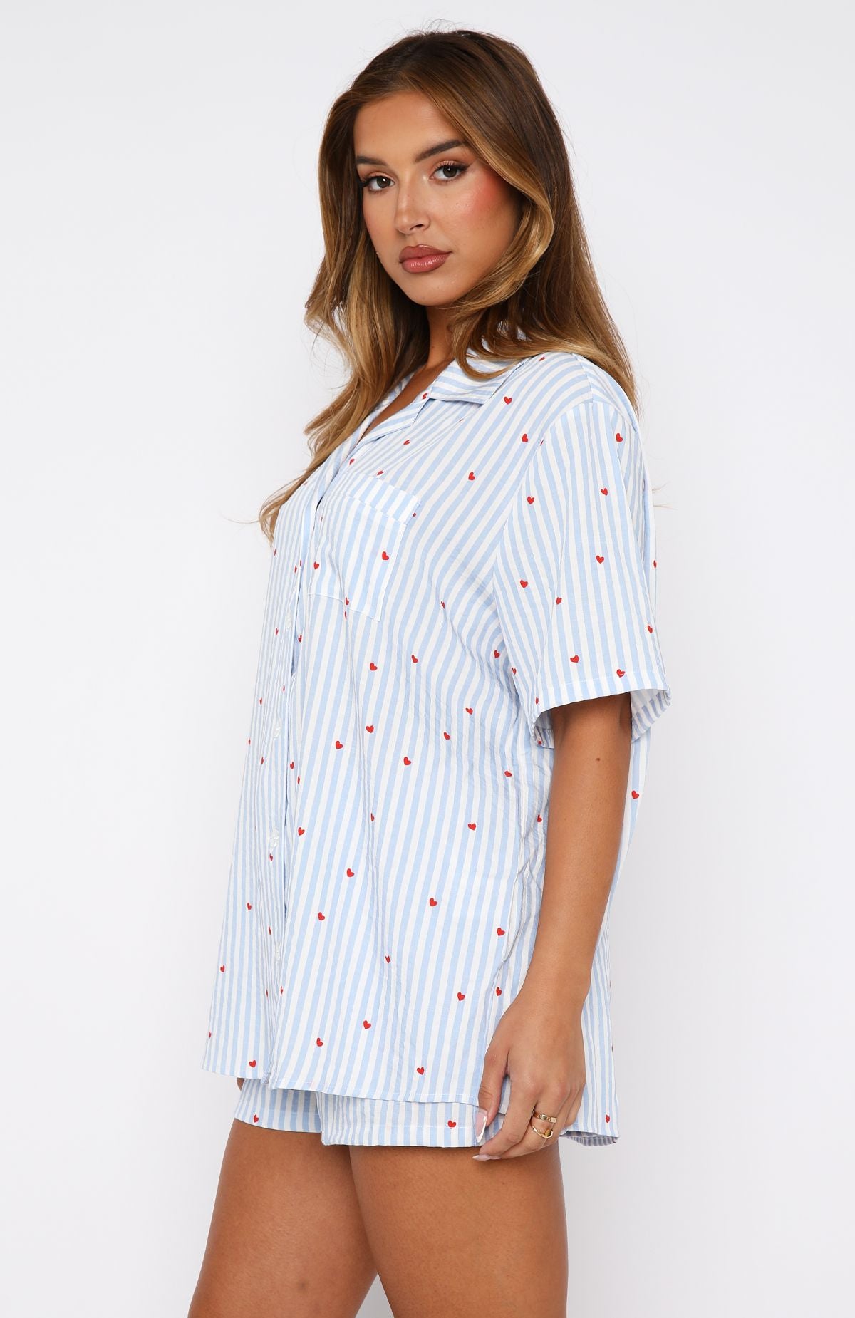 Offline Pyjama Set Blue Sweetheart | White Fox Boutique UK