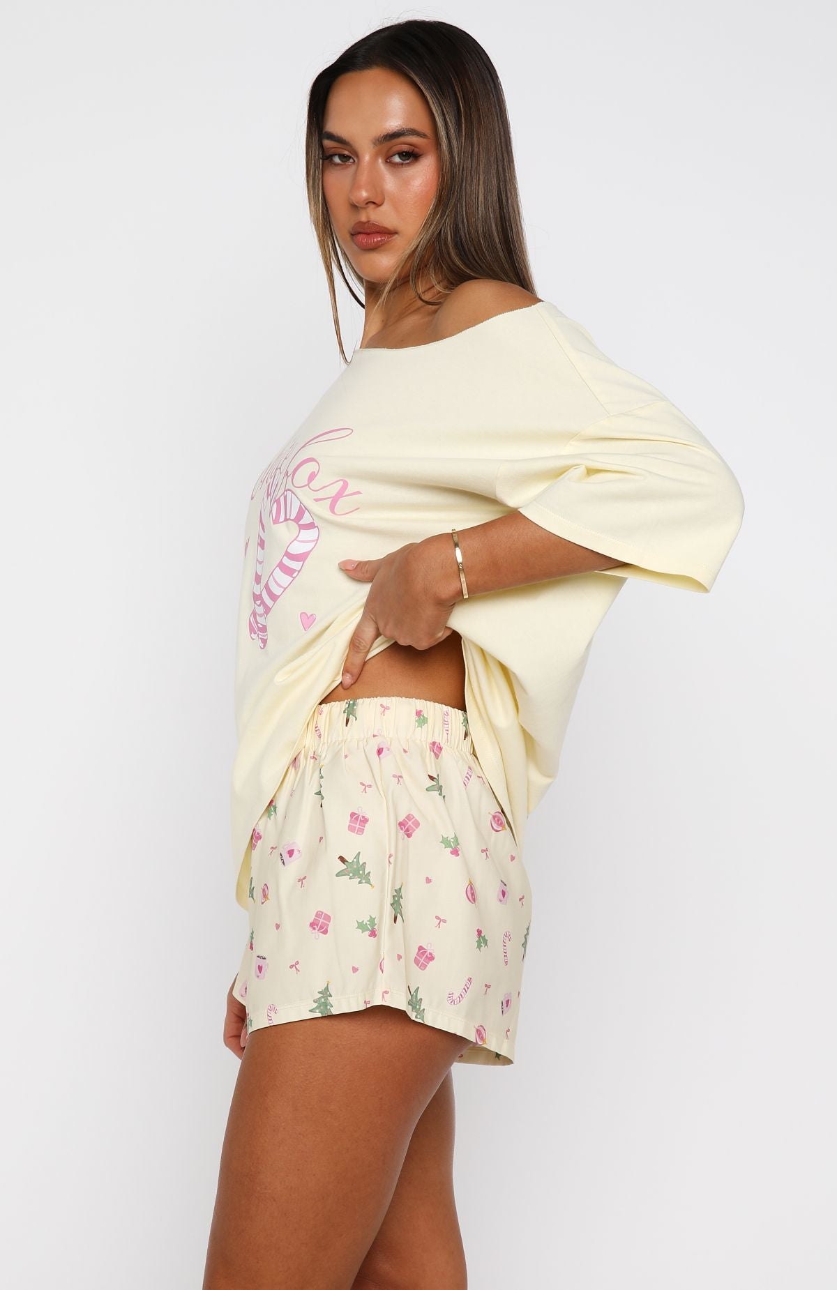 Sweetheart Pyjama Short Festive Flicker | White Fox Boutique UK