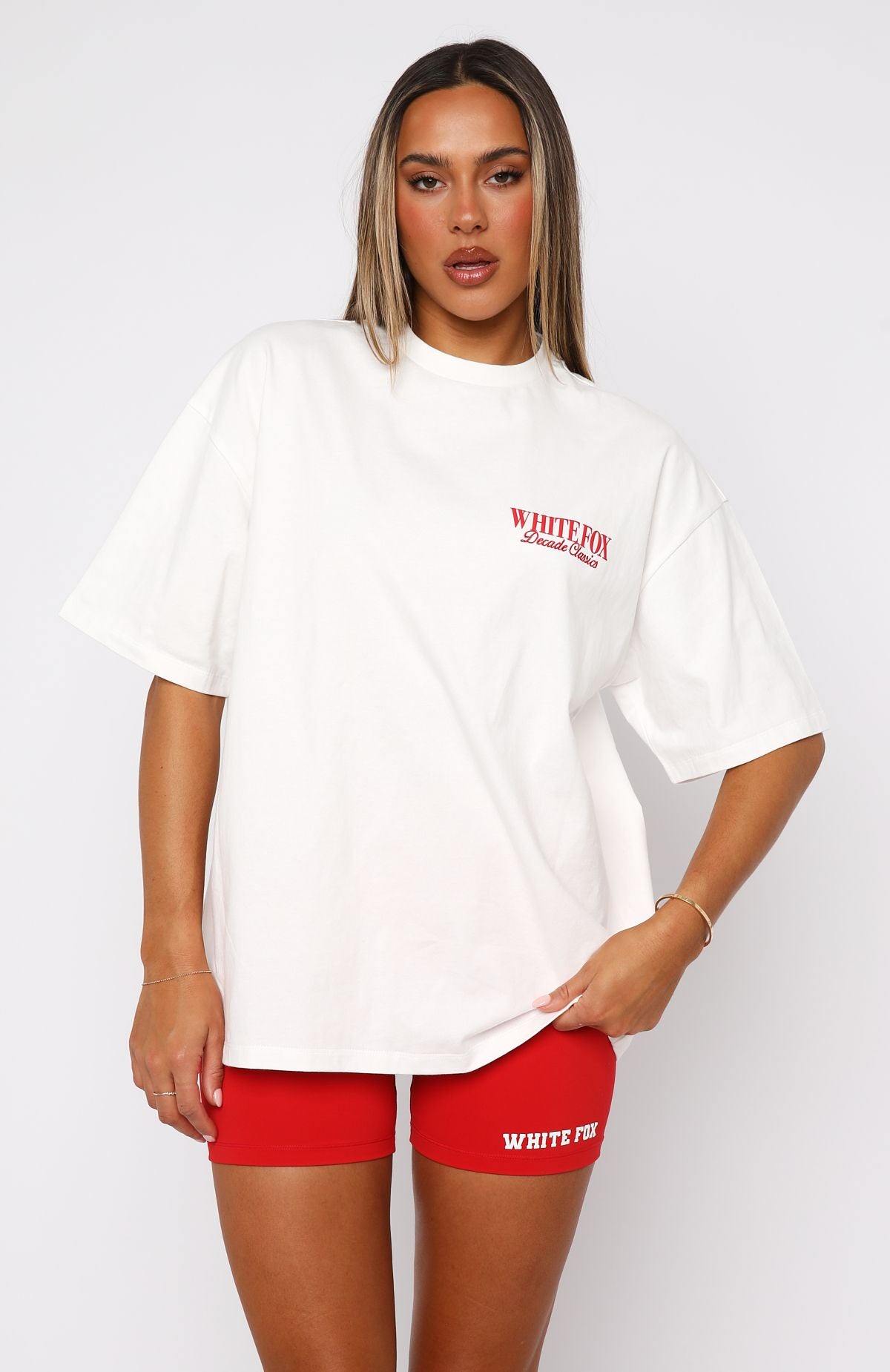 Decade Classics Essential Oversized Tee White | White Fox Boutique UK
