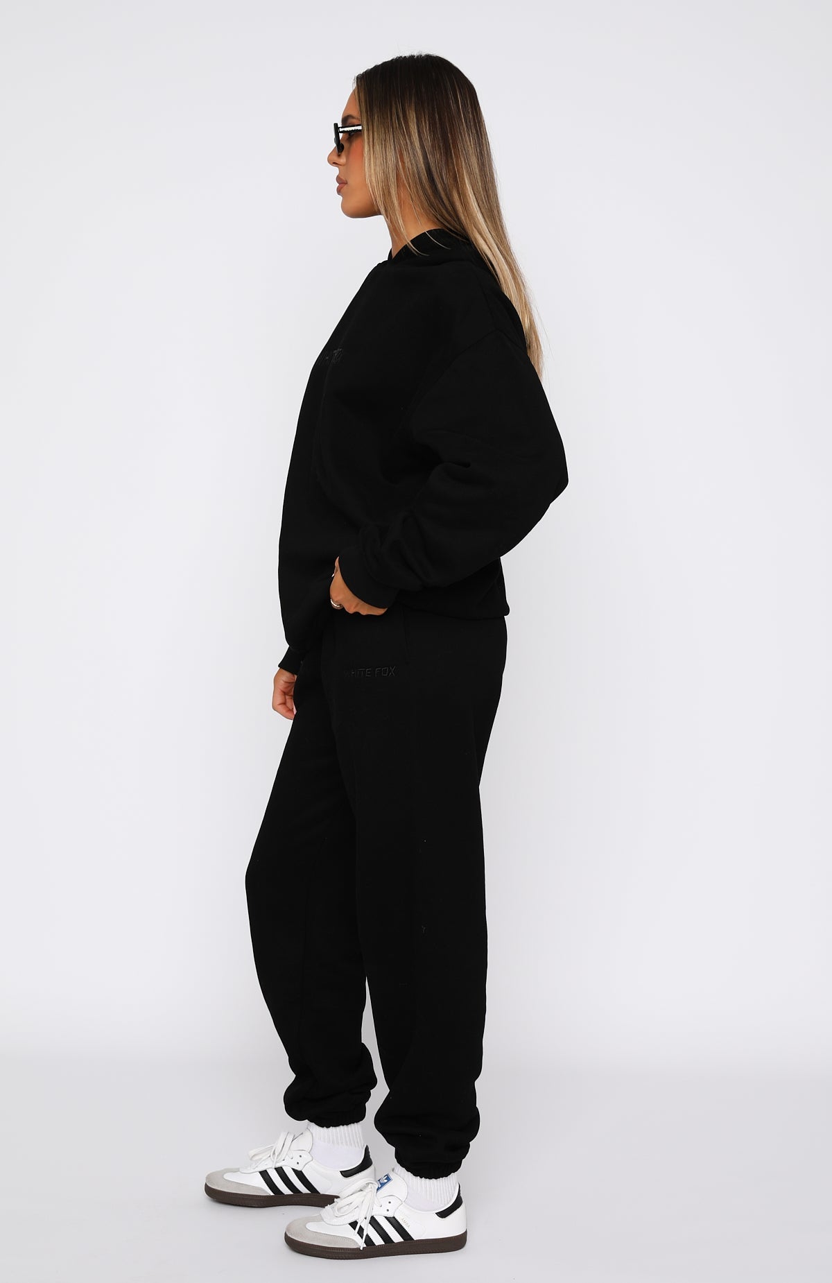 Stay Lifted Sweatpants Black | White Fox Boutique UK