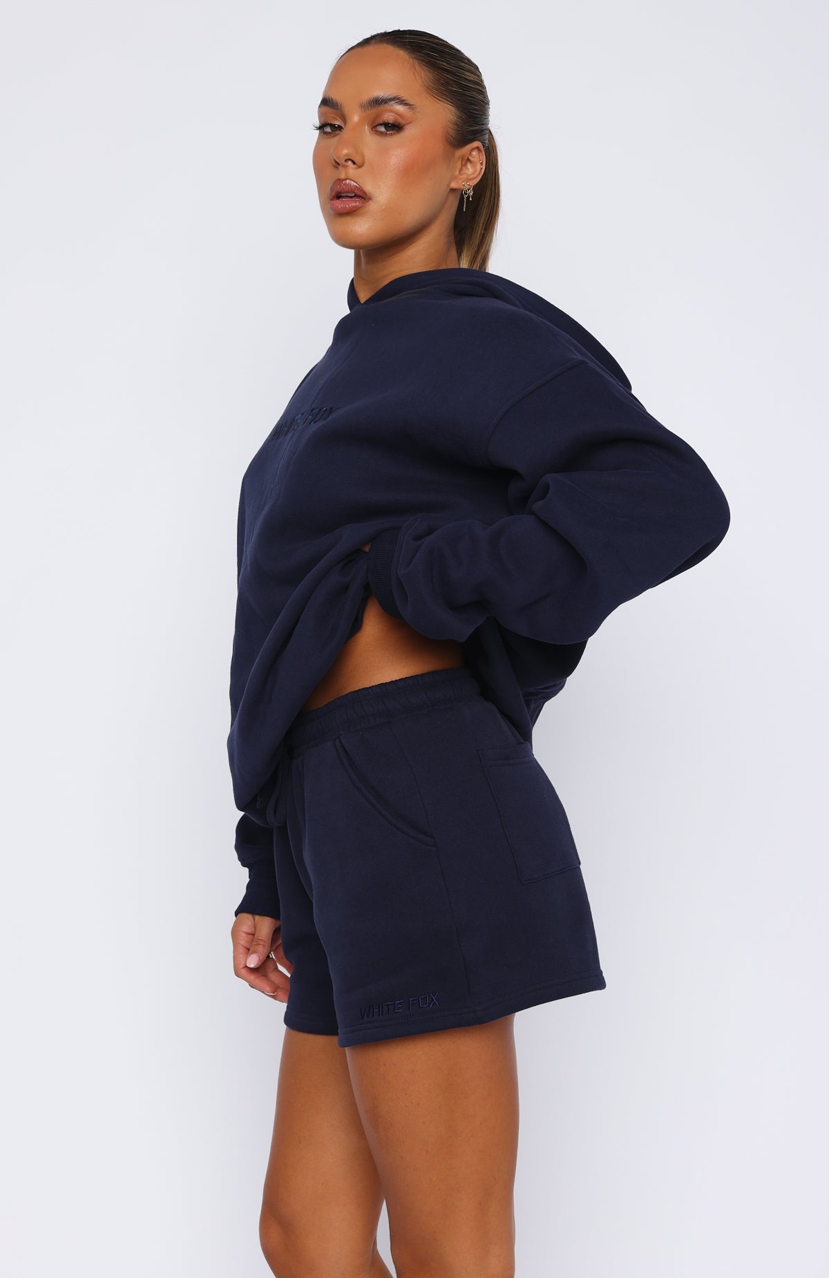 Stay Lifted Lounge Shorts Navy | White Fox Boutique UK