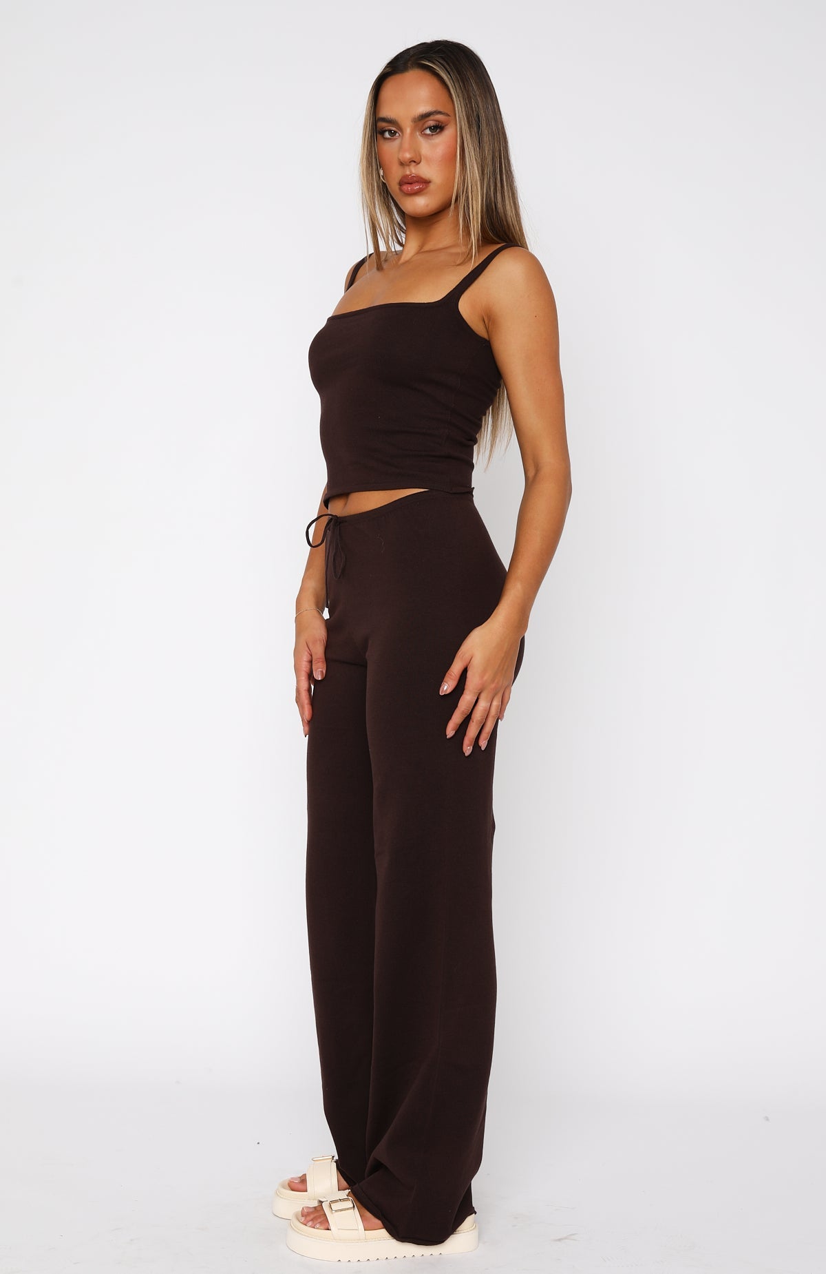 Skipping Steps Pants Espresso | White Fox Boutique UK