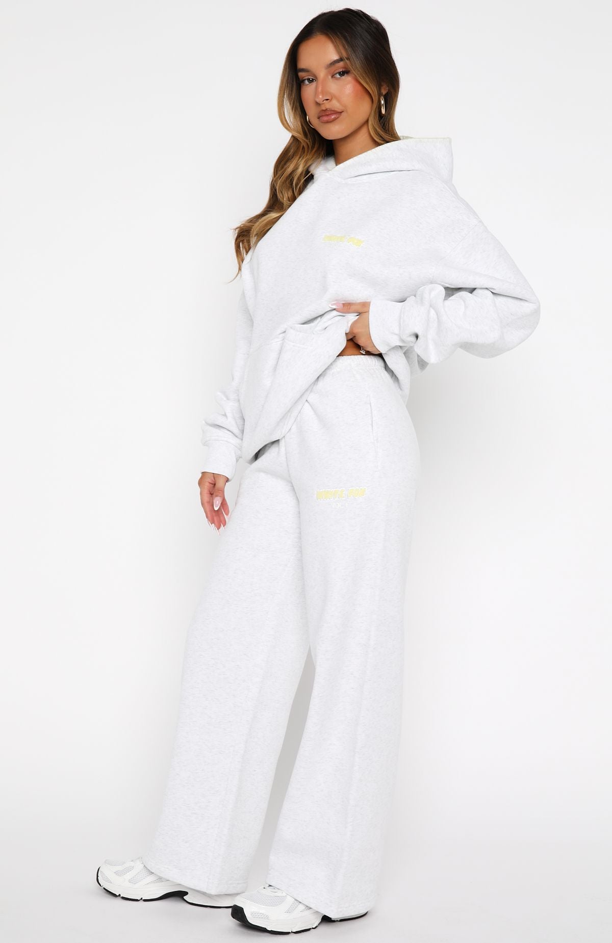 Vol. 1 Wide Leg Sweatpants Grey Marle | White Fox Boutique UK