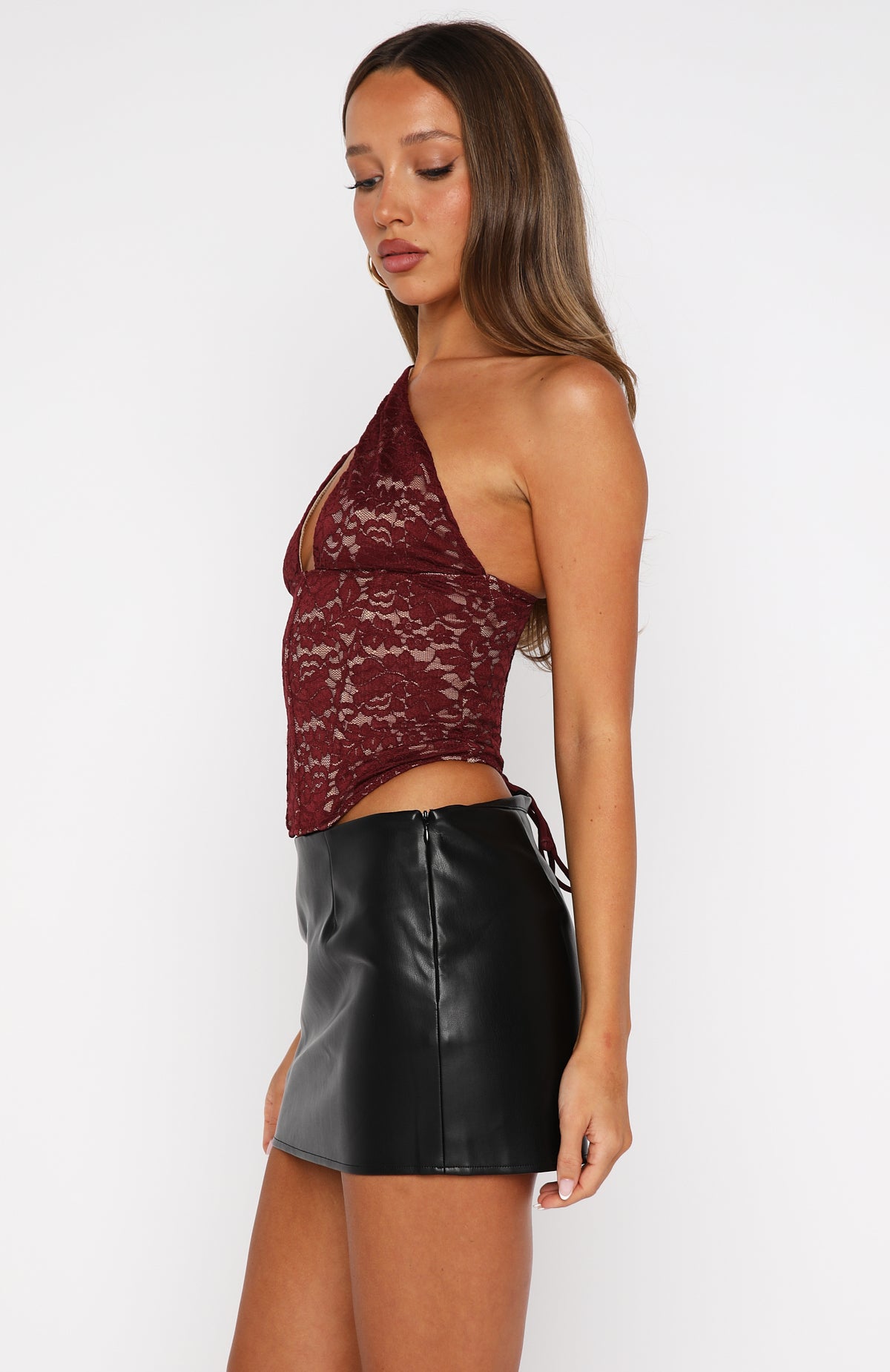 Don't Try Me Bustier Burgundy | White Fox Boutique UK