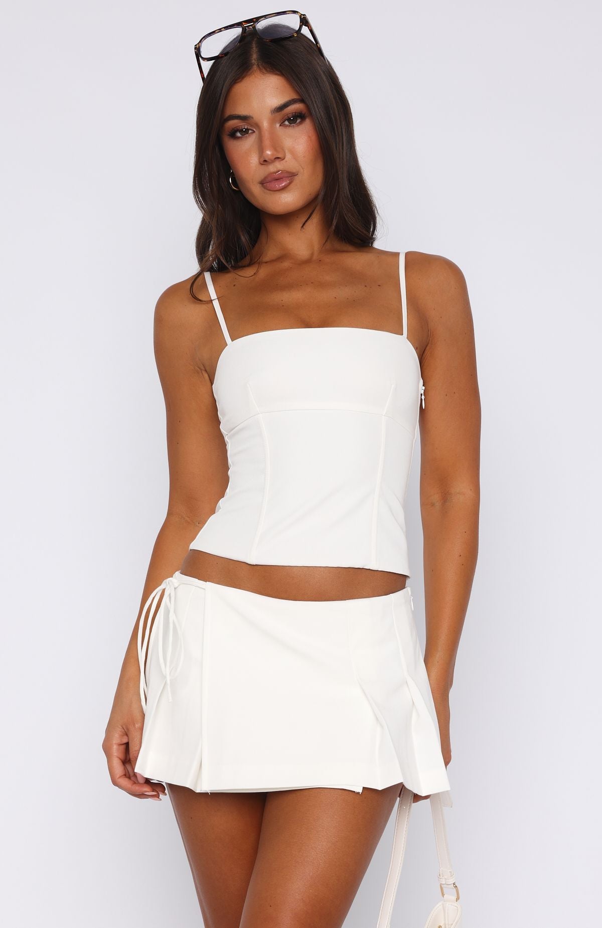 Heaven On Earth Mini Skort White | White Fox Boutique UK
