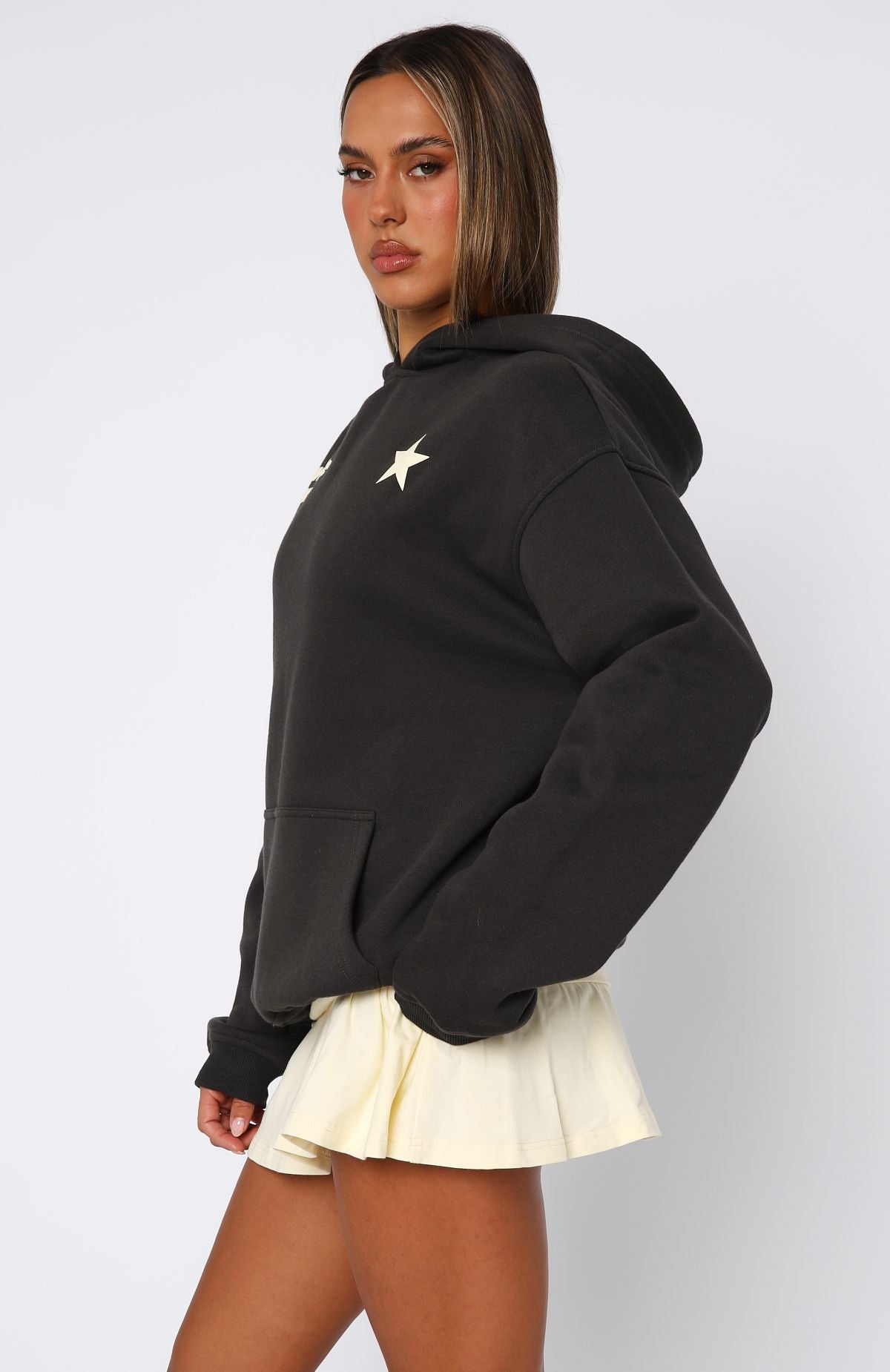 From The Archives Charli Oversized Hoodie Charcoal | White Fox Boutique UK