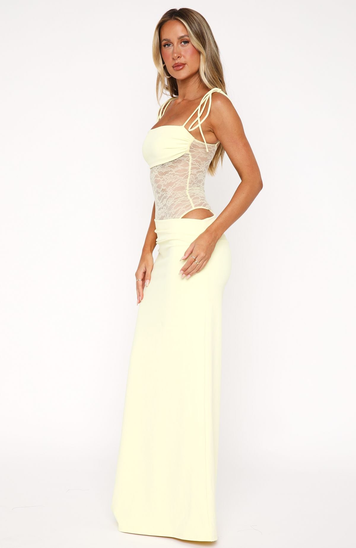 Compliment Me Maxi Dress Lemon | White Fox Boutique UK