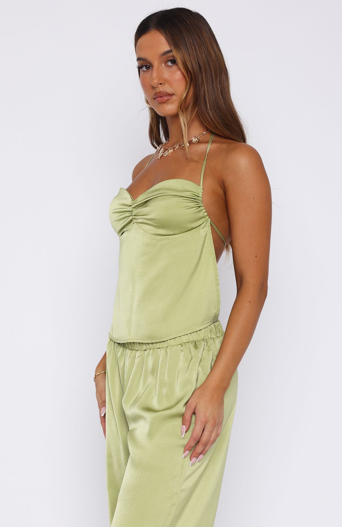 I'd Come Running Halter Top Kiwi | White Fox Boutique UK