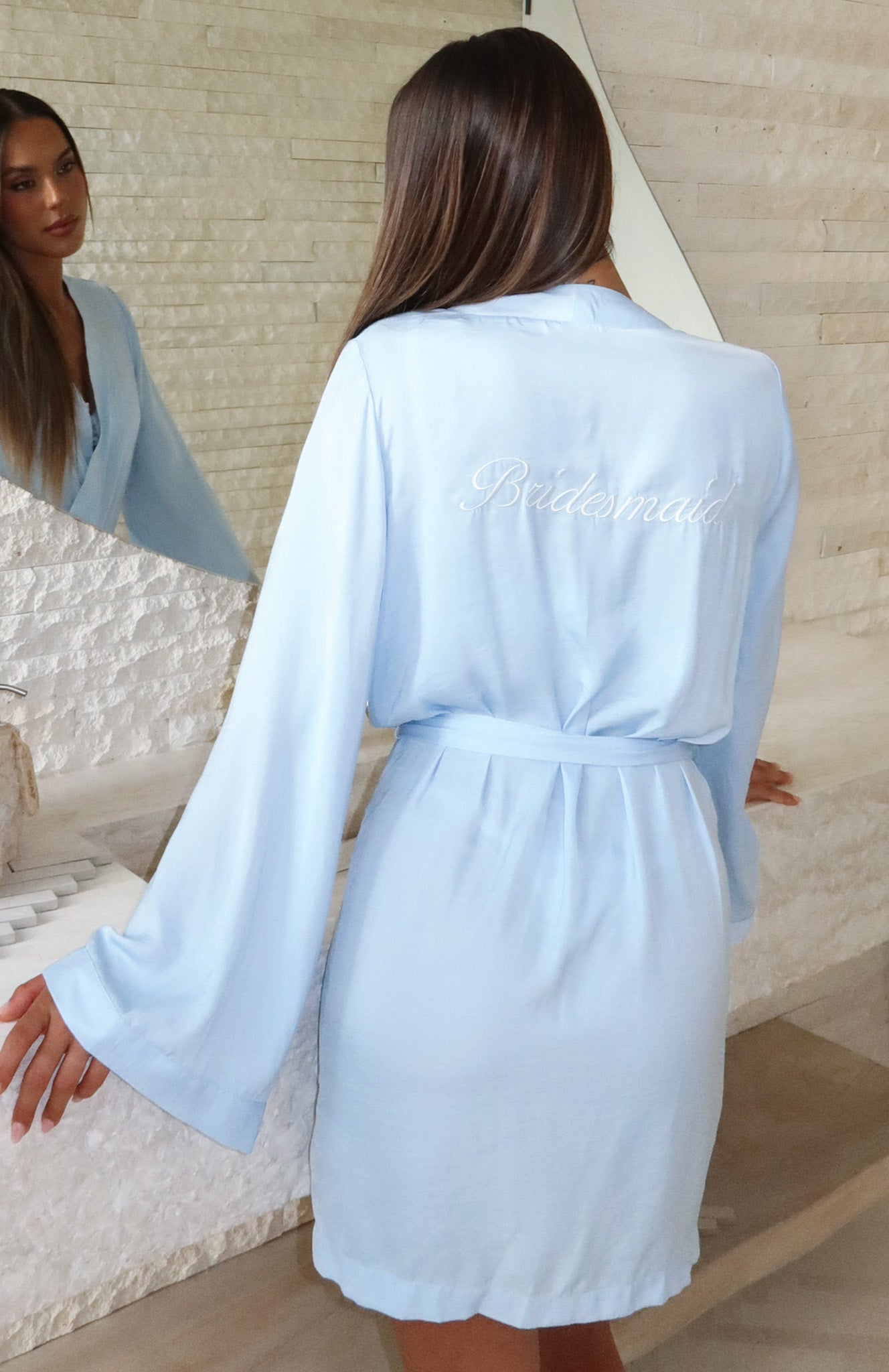 Bridal Party Robe Baby Blue | White Fox Boutique UK