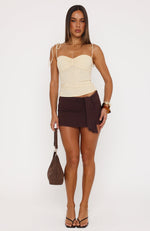 Crush Mode Top Cream/Choc Polka Dot | White Fox Boutique UK