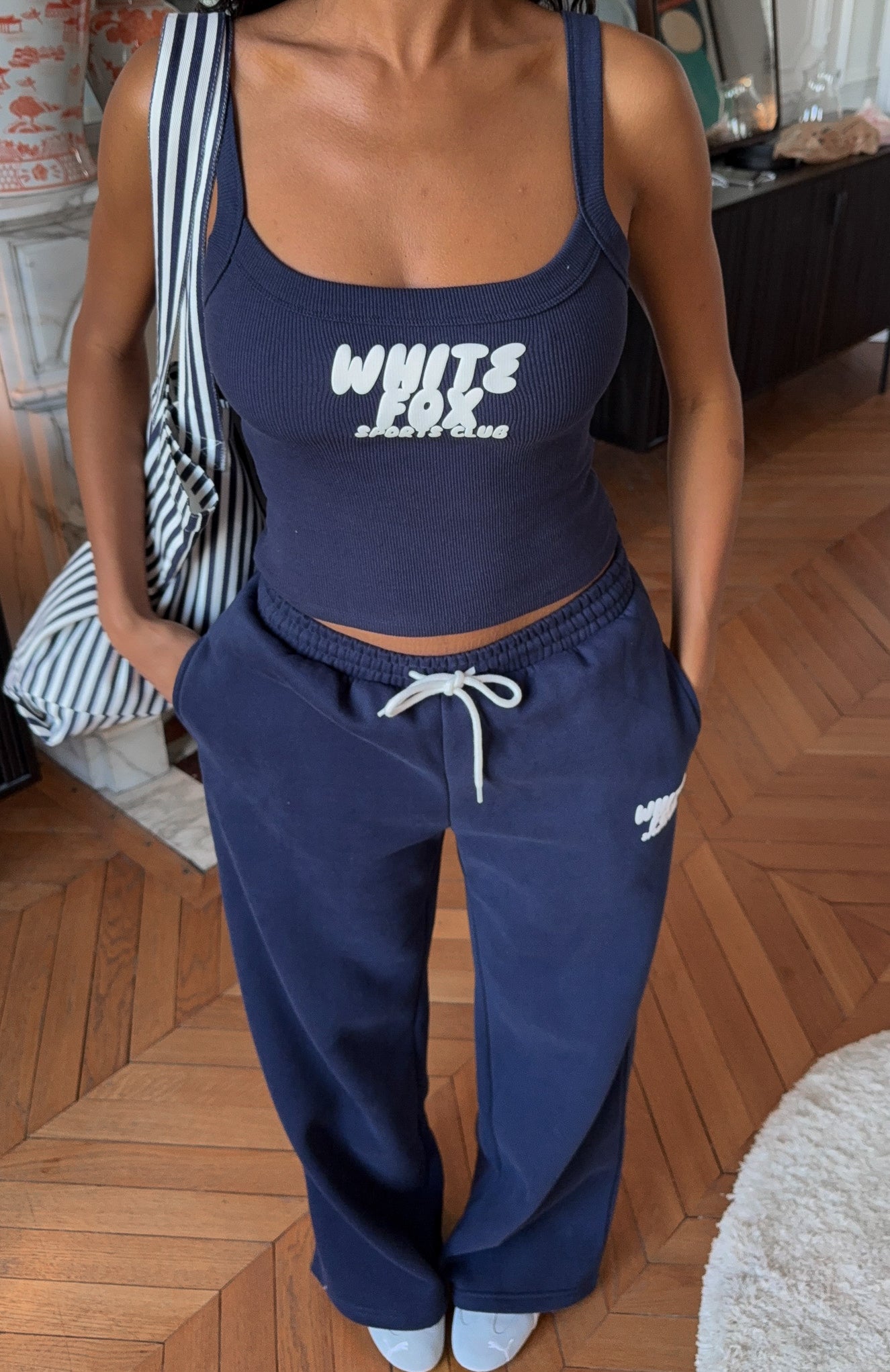 Club 14 Allie Singlet Top Navy | White Fox Boutique UK