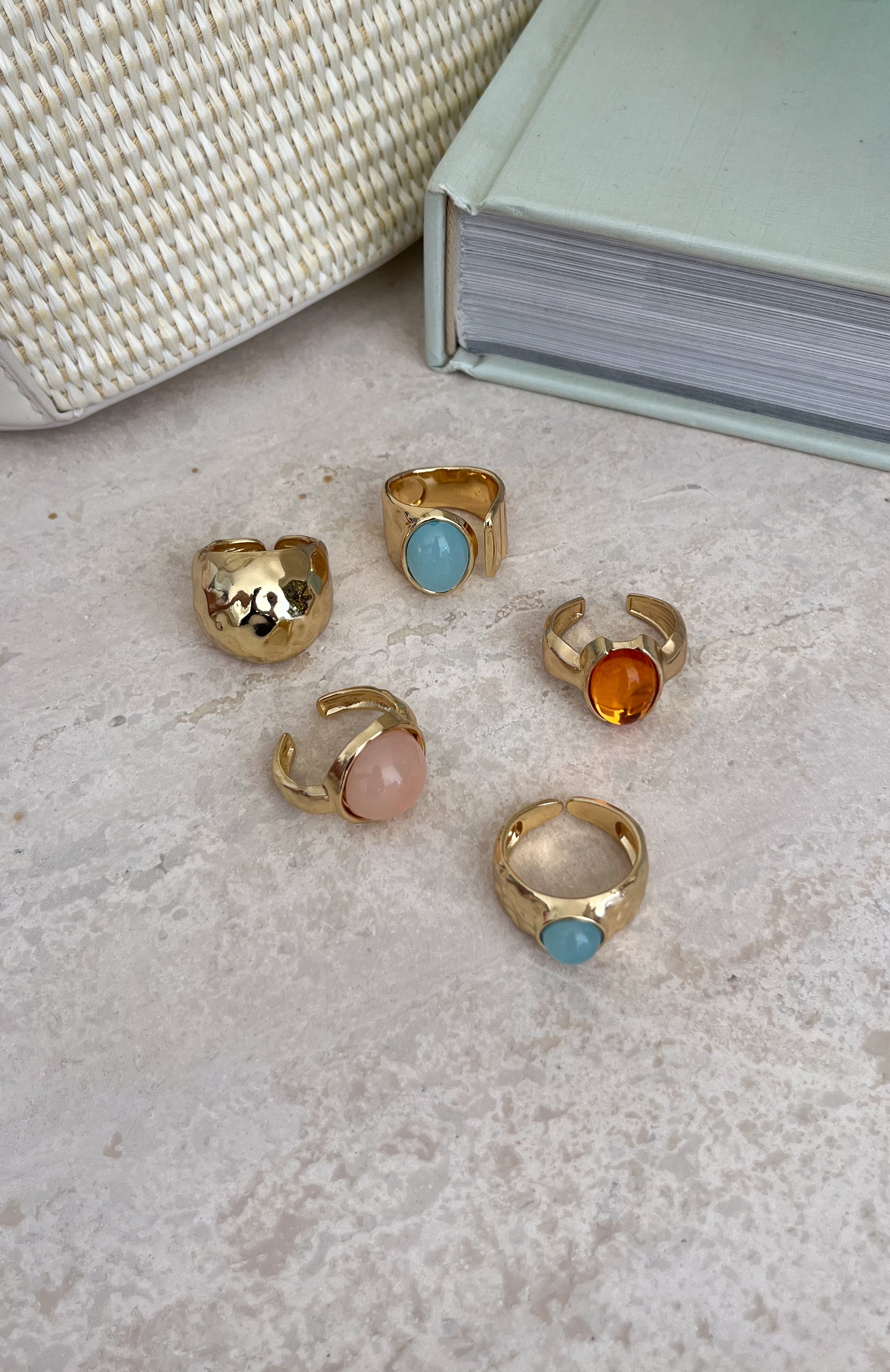 Emely Ring Set Gold/Multi | White Fox Boutique UK