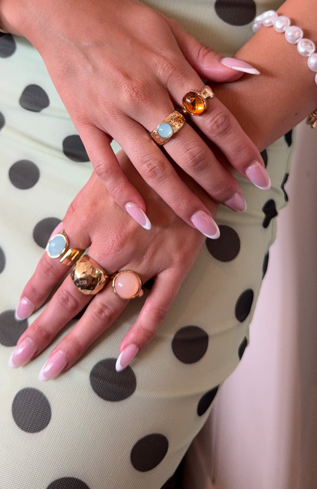 Emely Ring Set Gold/Multi | White Fox Boutique UK