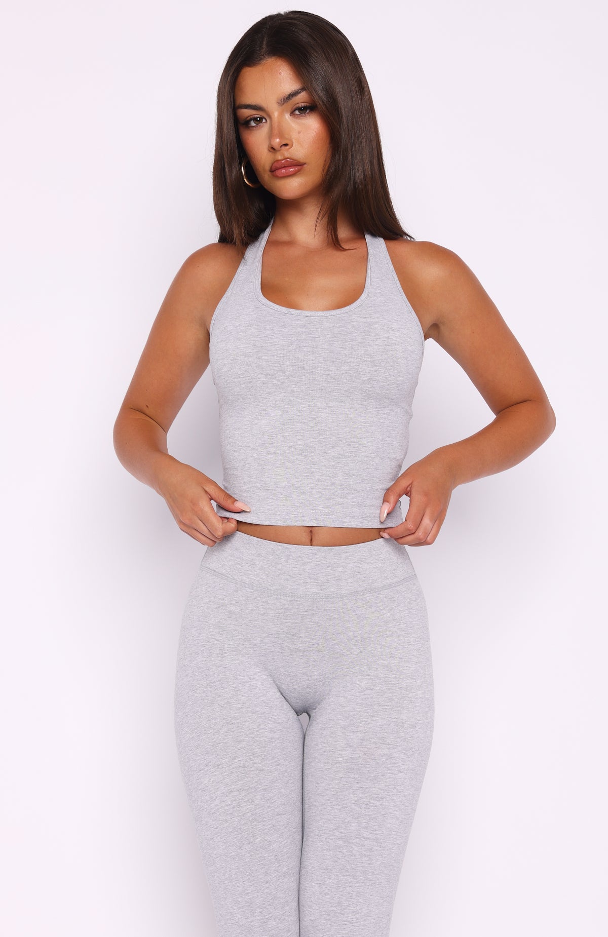 Focus On The Good Halter Top Grey Marle | White Fox Boutique UK