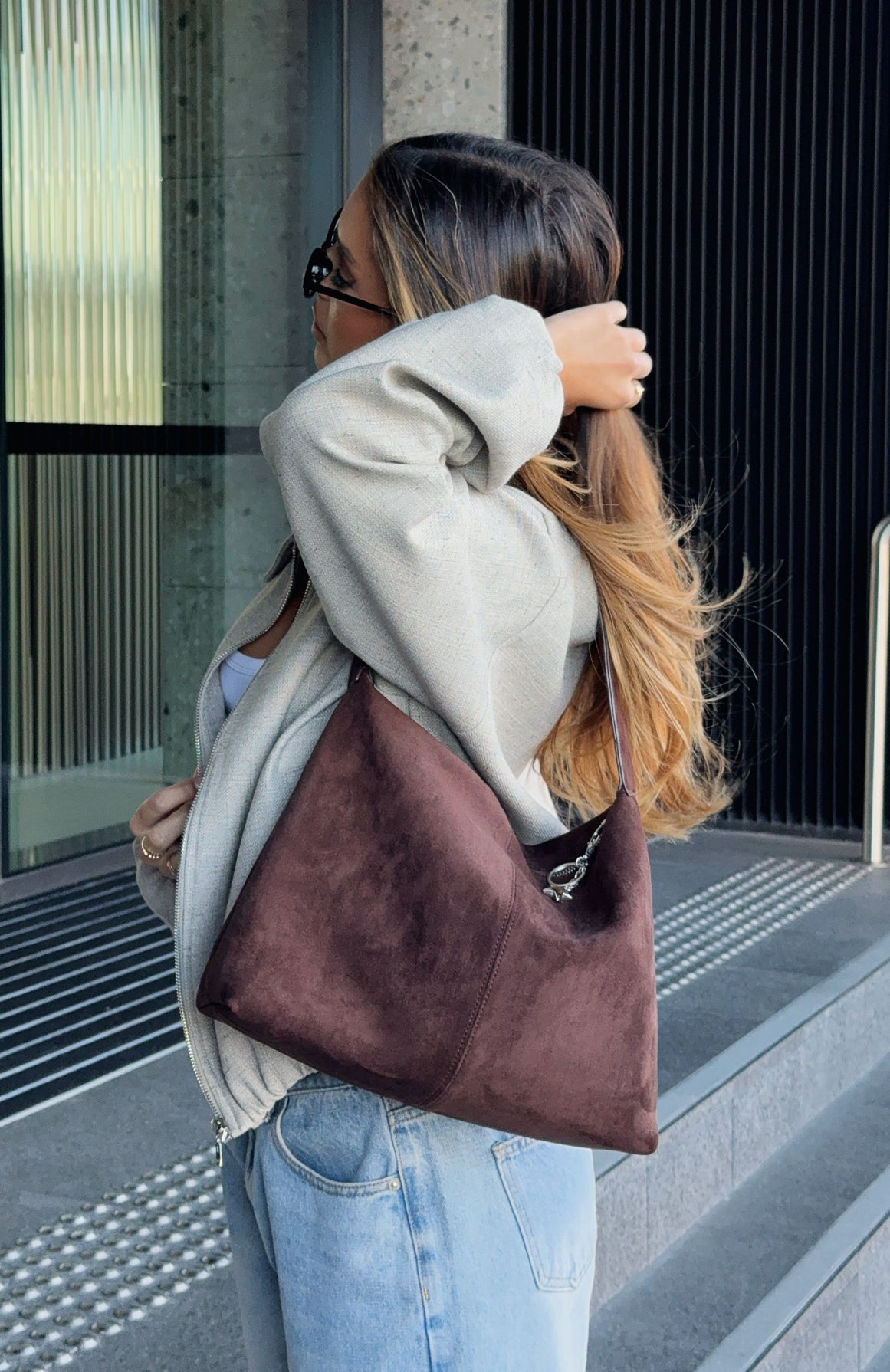 Hadley Shoulder Bag Chocolate | White Fox Boutique UK