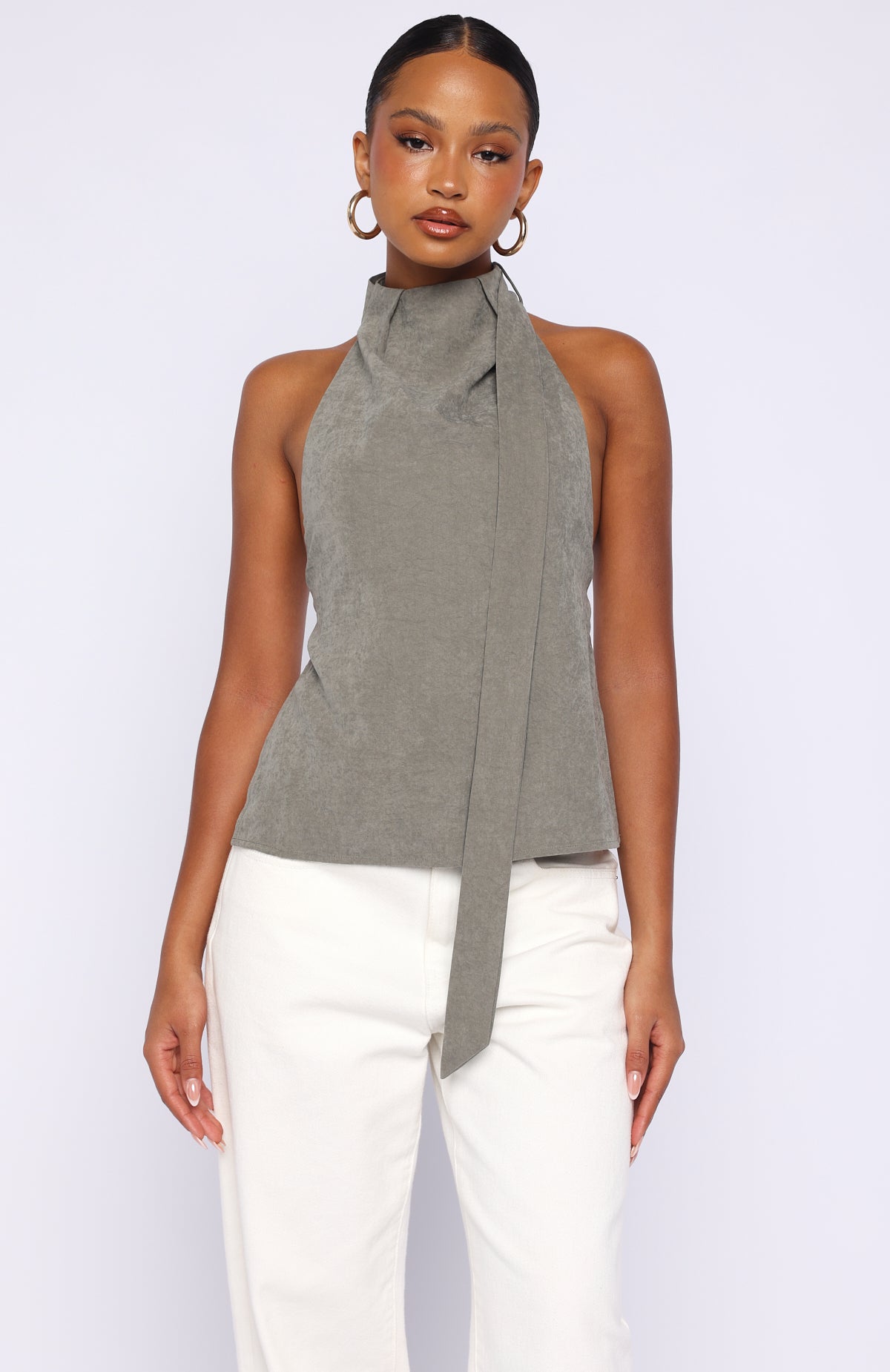 I'll Always Be Yours Halter Top Petrol | White Fox Boutique UK