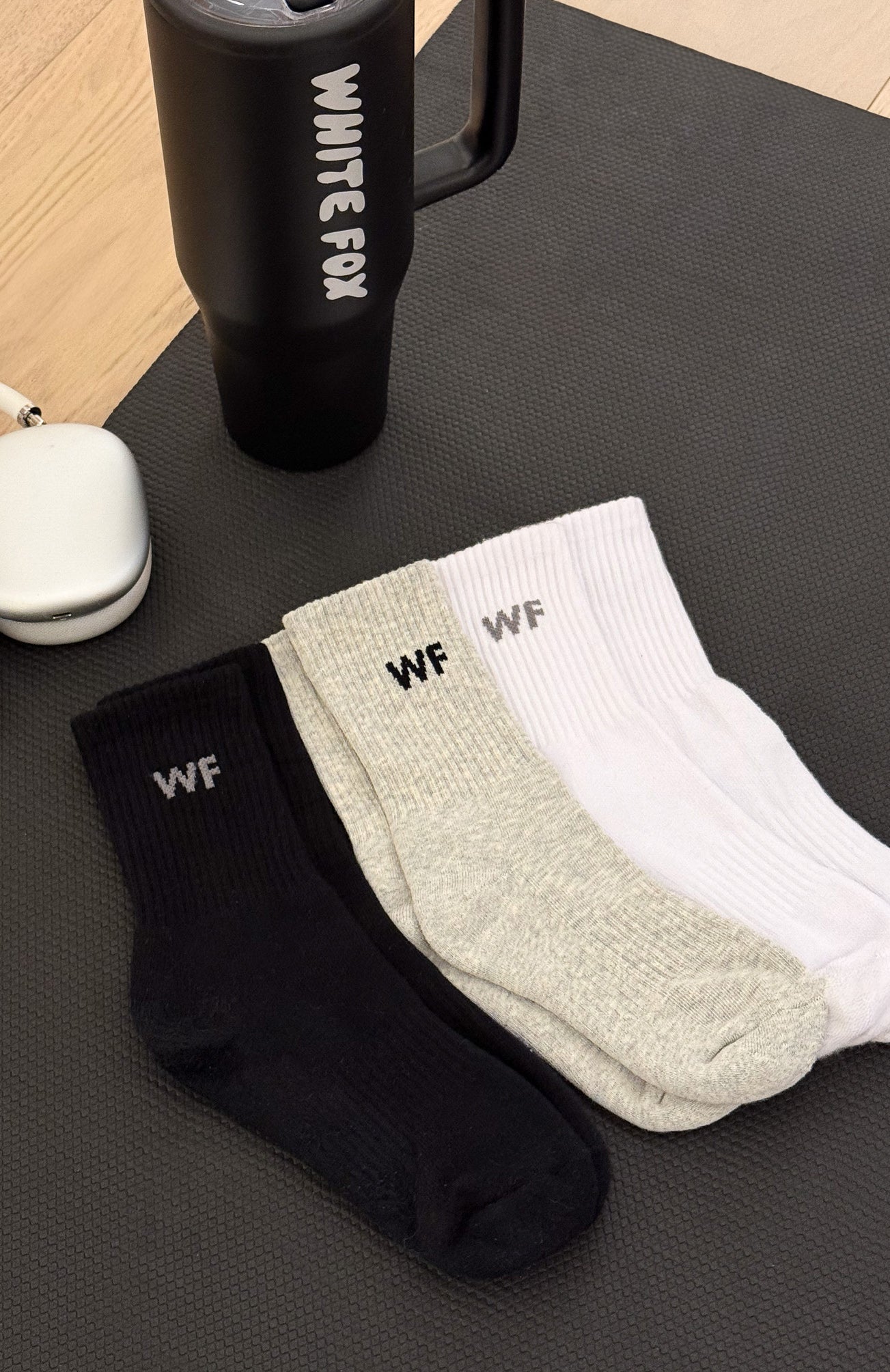 My Peace Socks Set Black/Grey/White | White Fox Boutique UK