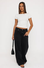 Not Like The Rest Short Sleeve Top Grey Marle | White Fox Boutique UK