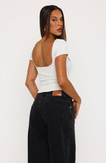 Not Like The Rest Short Sleeve Top Grey Marle | White Fox Boutique UK
