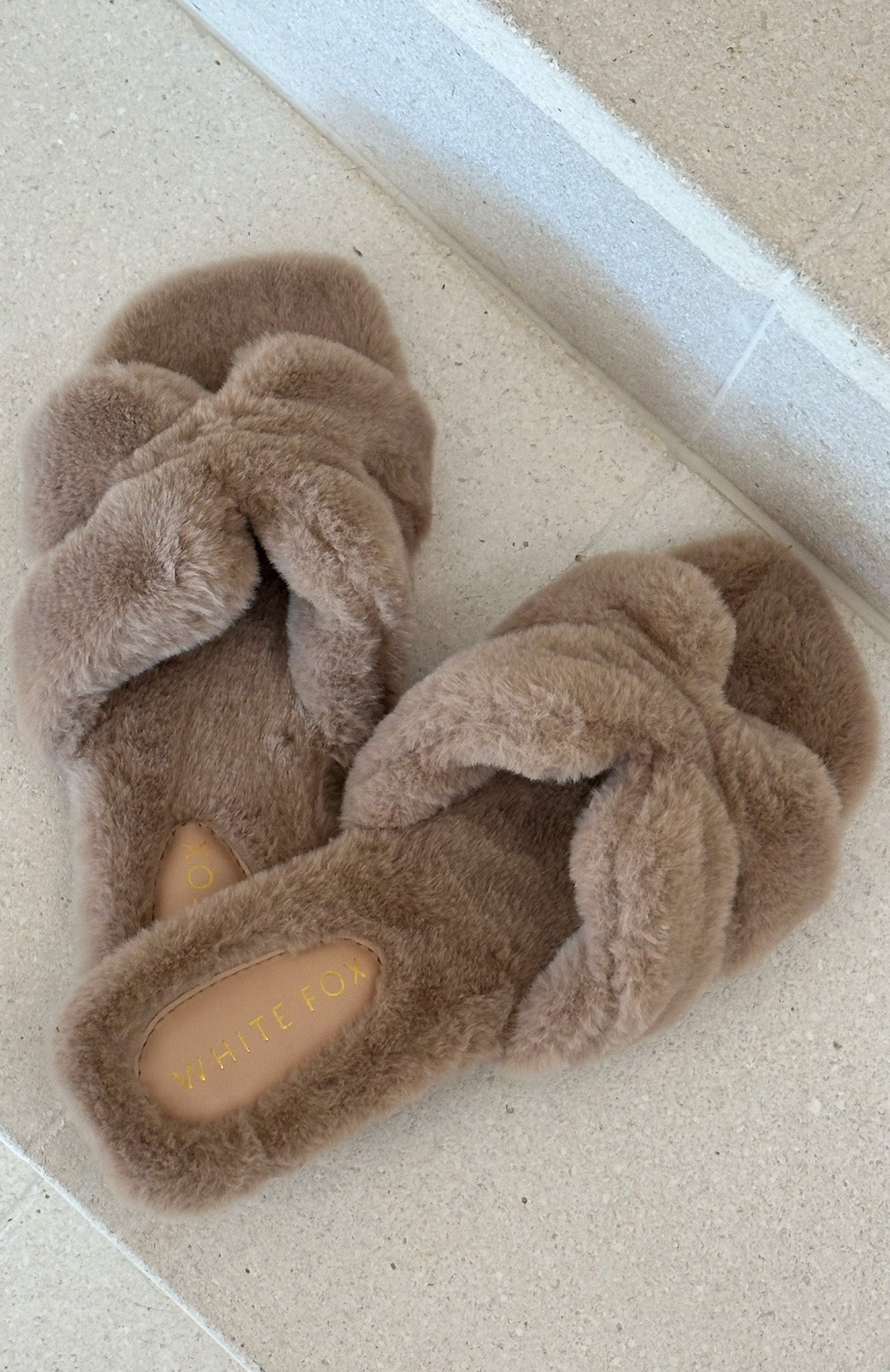 Safa Slippers Latte | White Fox Boutique UK