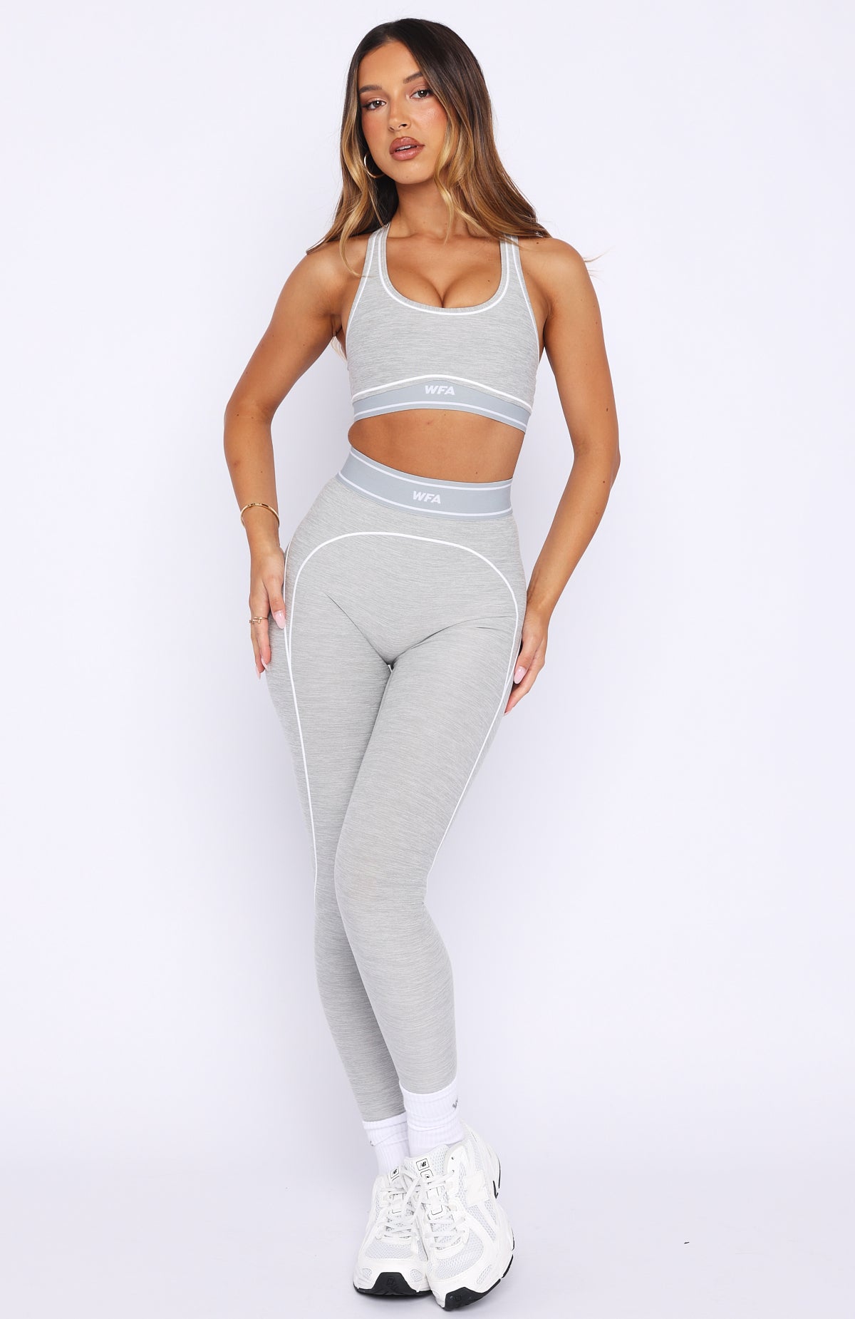 Challenge Leggings Grey Marle | White Fox Boutique UK
