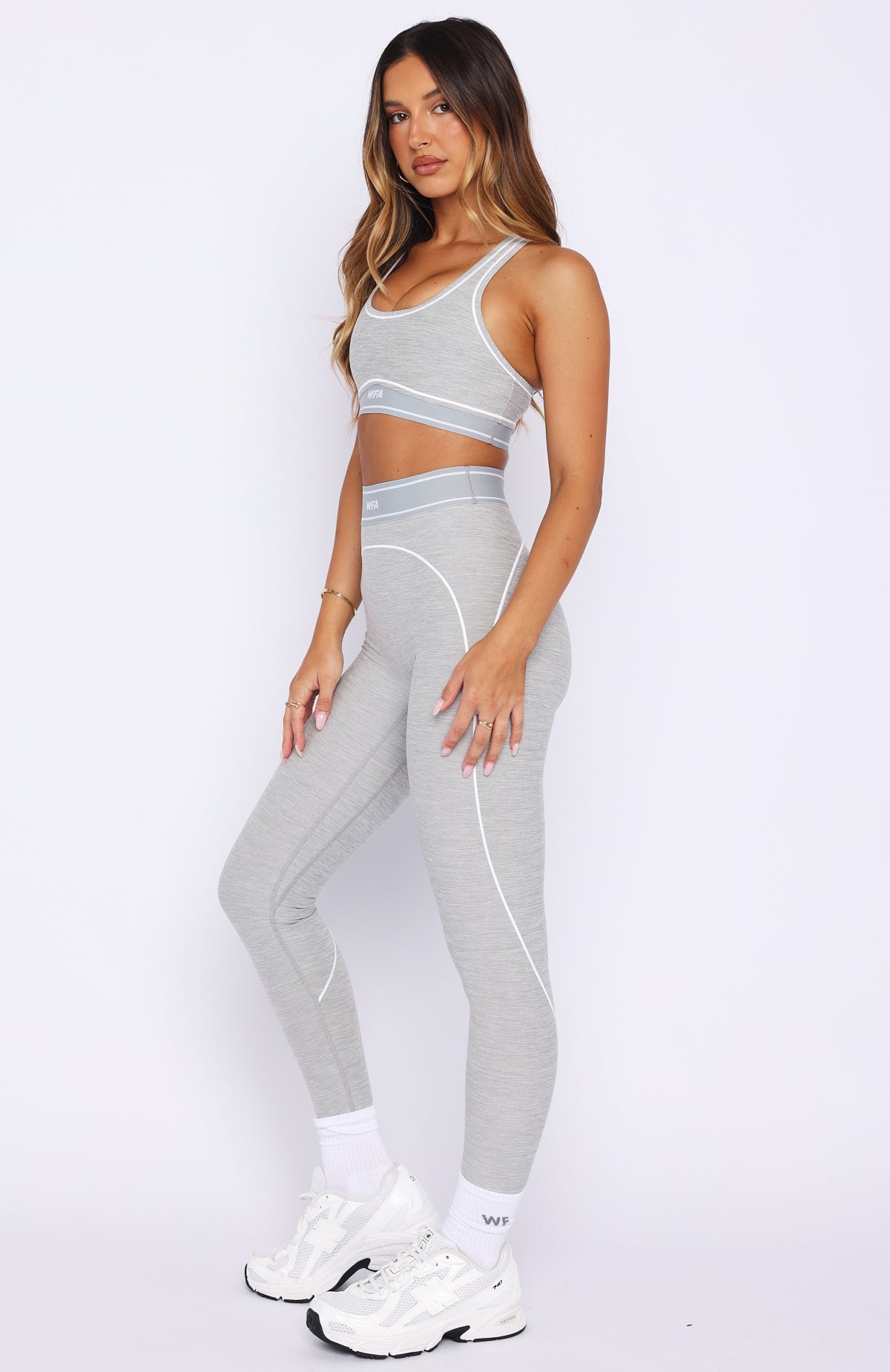 Challenge Leggings Grey Marle | White Fox Boutique UK