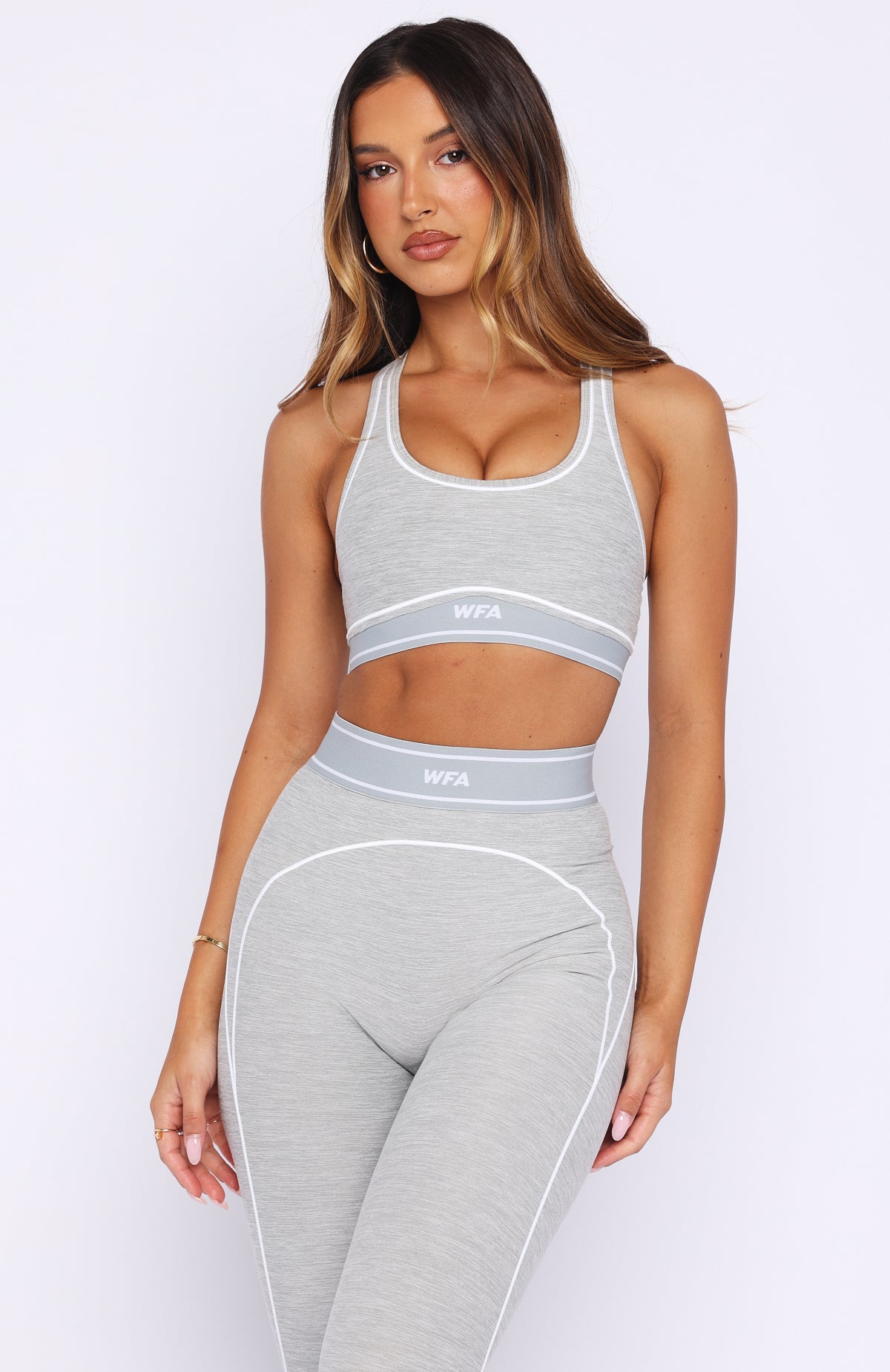Strategy Sports Bra Grey Marle | White Fox Boutique UK