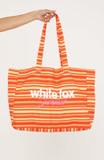 Sunny Sunset Tote Bag Sun Stripe Orange | White Fox Boutique UK