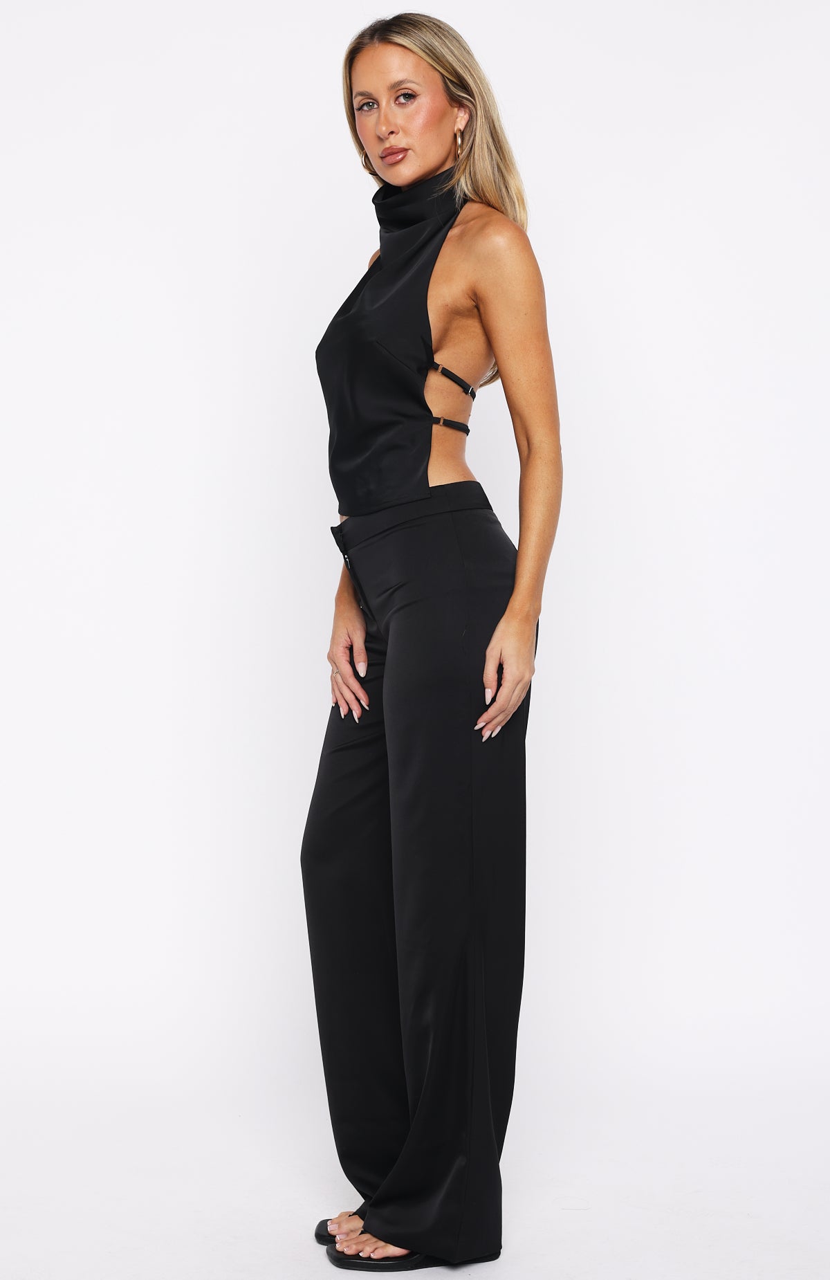 Time Passes Dress Pants Black | White Fox Boutique UK