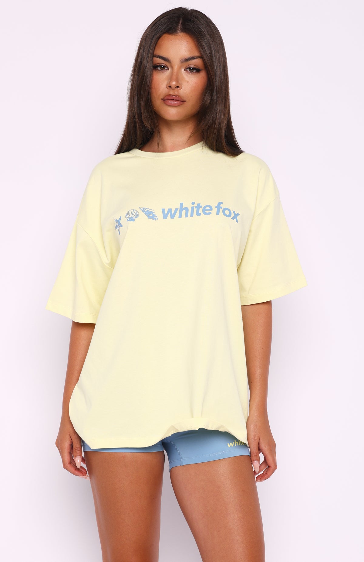 Tropic Rush Oversized Tee Lemon | White Fox Boutique UK