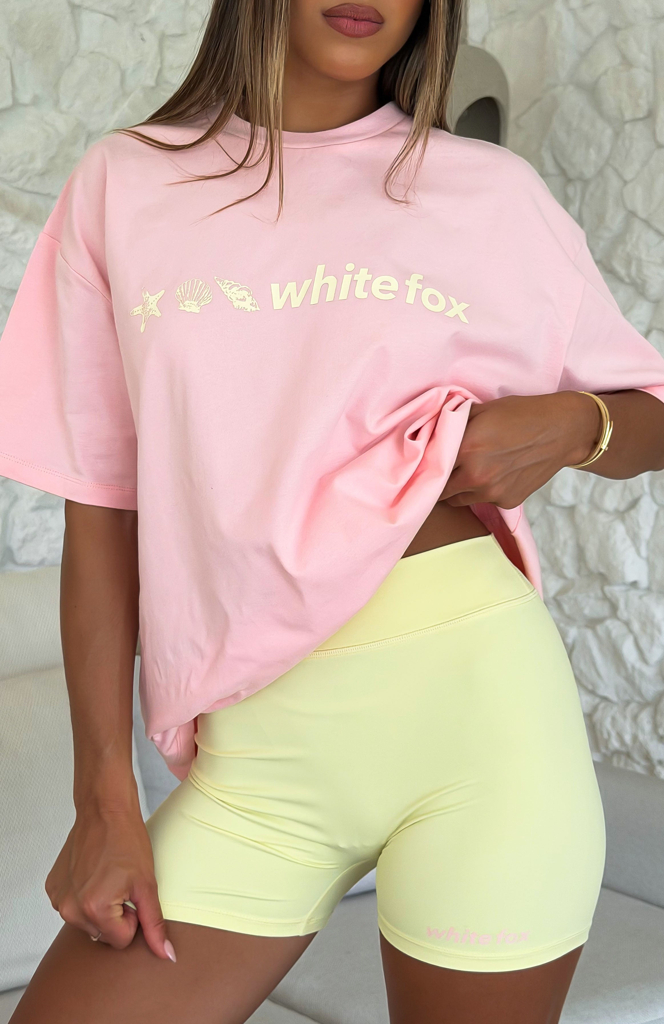 Tropic Rush Bike Shorts Lemon | White Fox Boutique UK