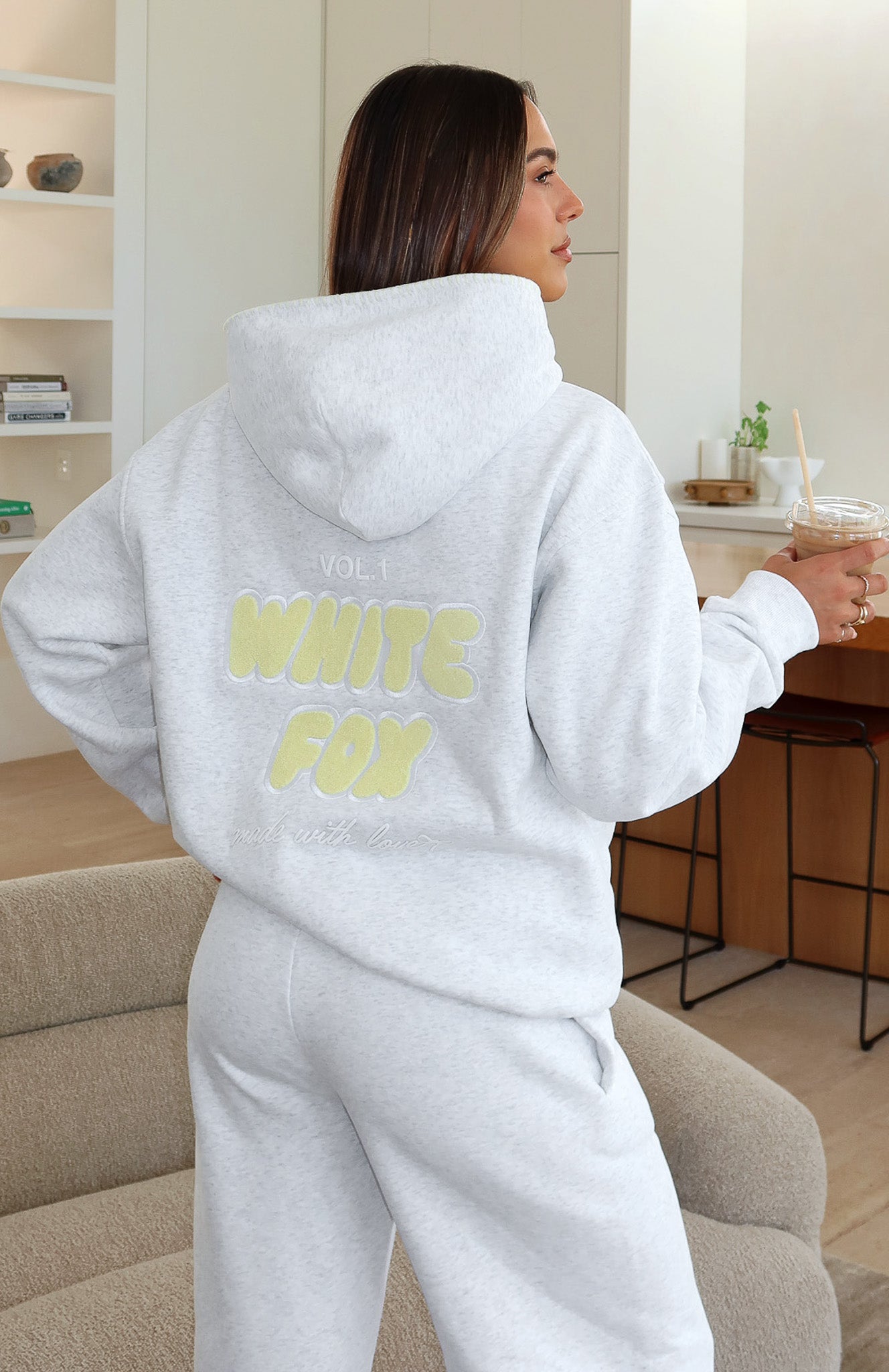 Vol. 1 Oversized Hoodie Grey Marle | White Fox Boutique UK
