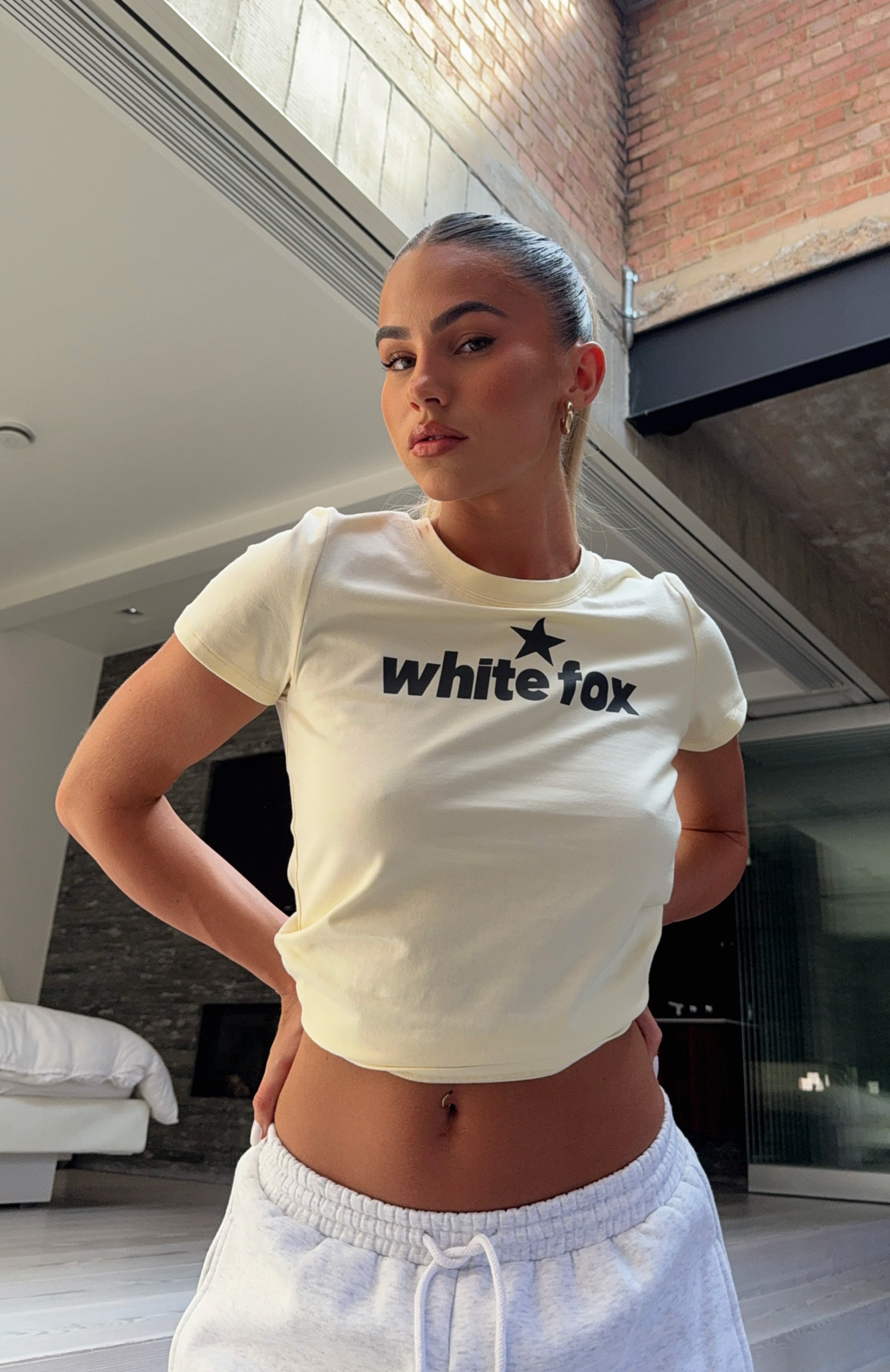 From The Archives Charli Relaxed Baby Tee Lemon | White Fox Boutique UK