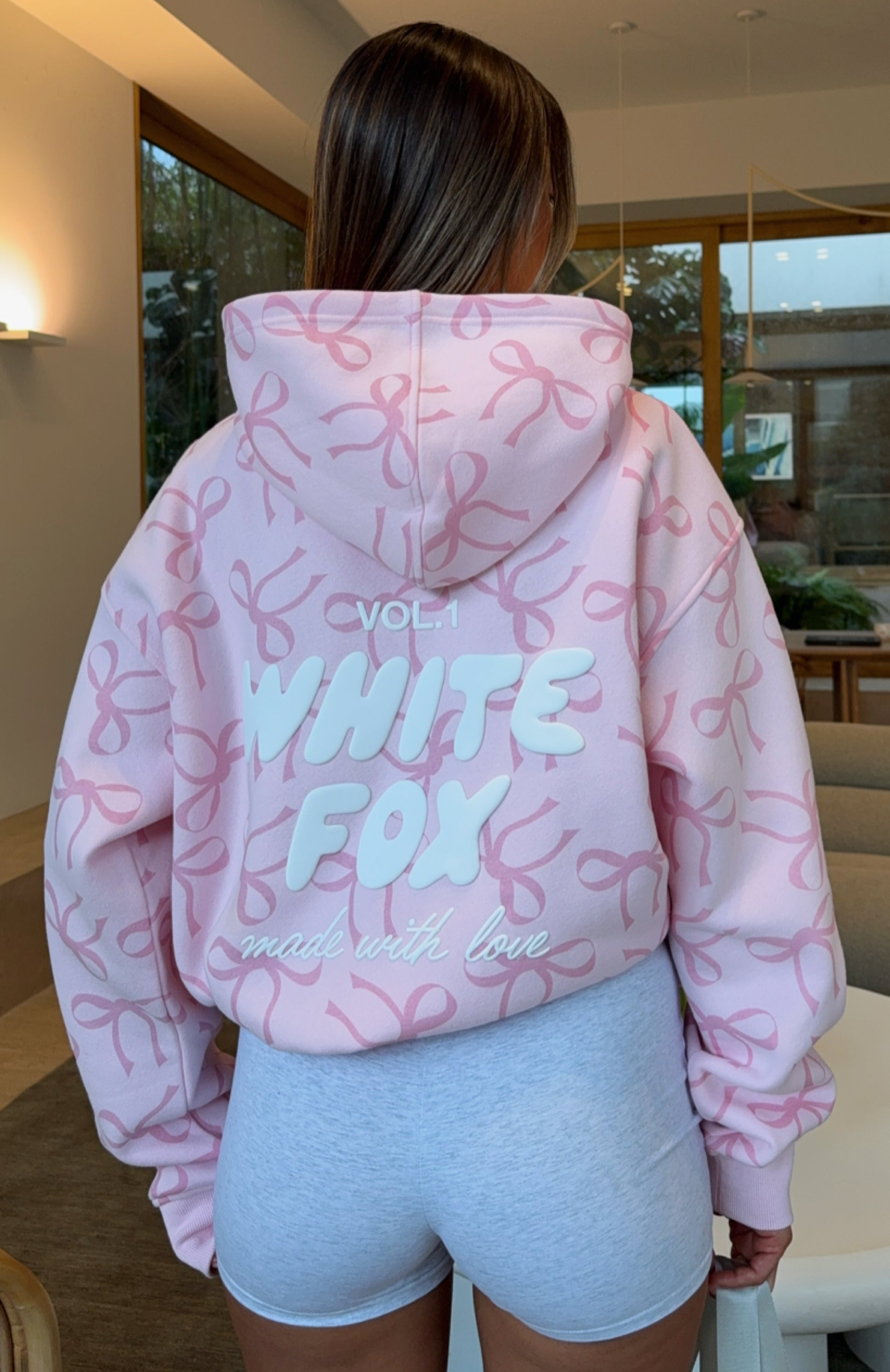 Vol. 1 Oversized Printed Hoodie Posy Bow | White Fox Boutique UK