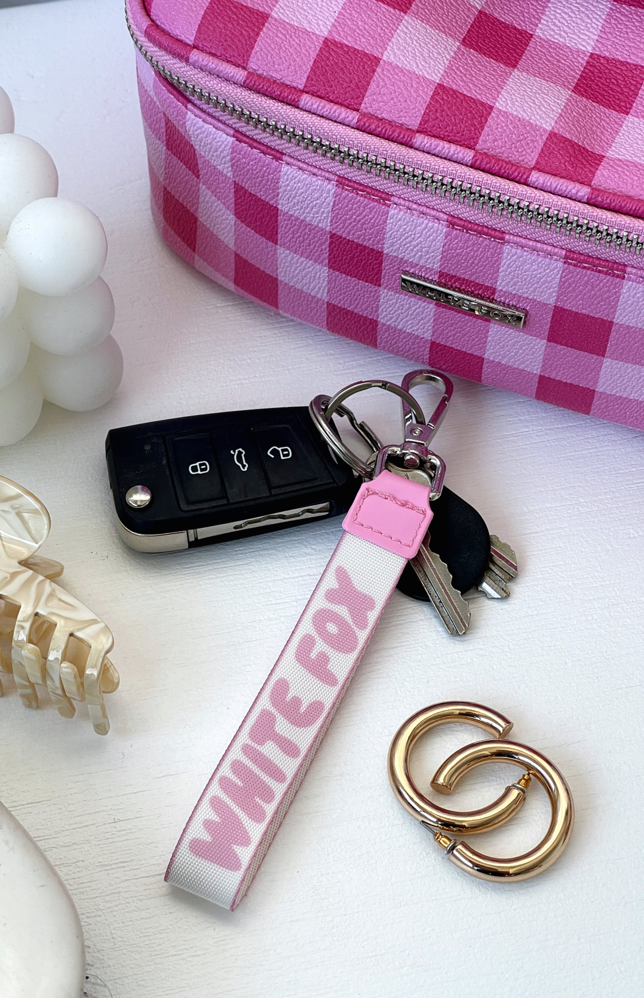 Next Level Strap Keychain Pink | White Fox Boutique UK
