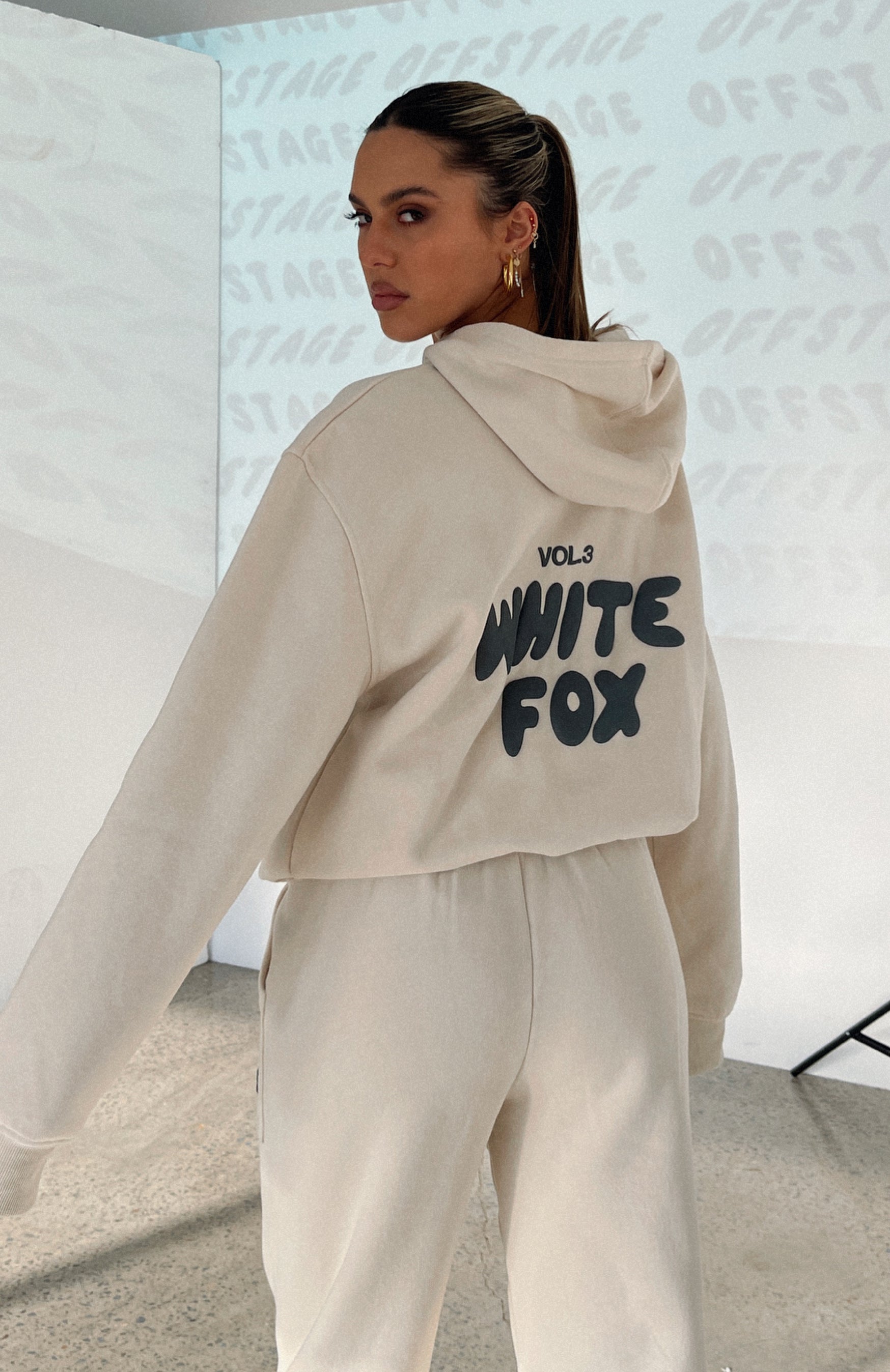 Offstage Hoodie Pebble | White Fox Boutique UK