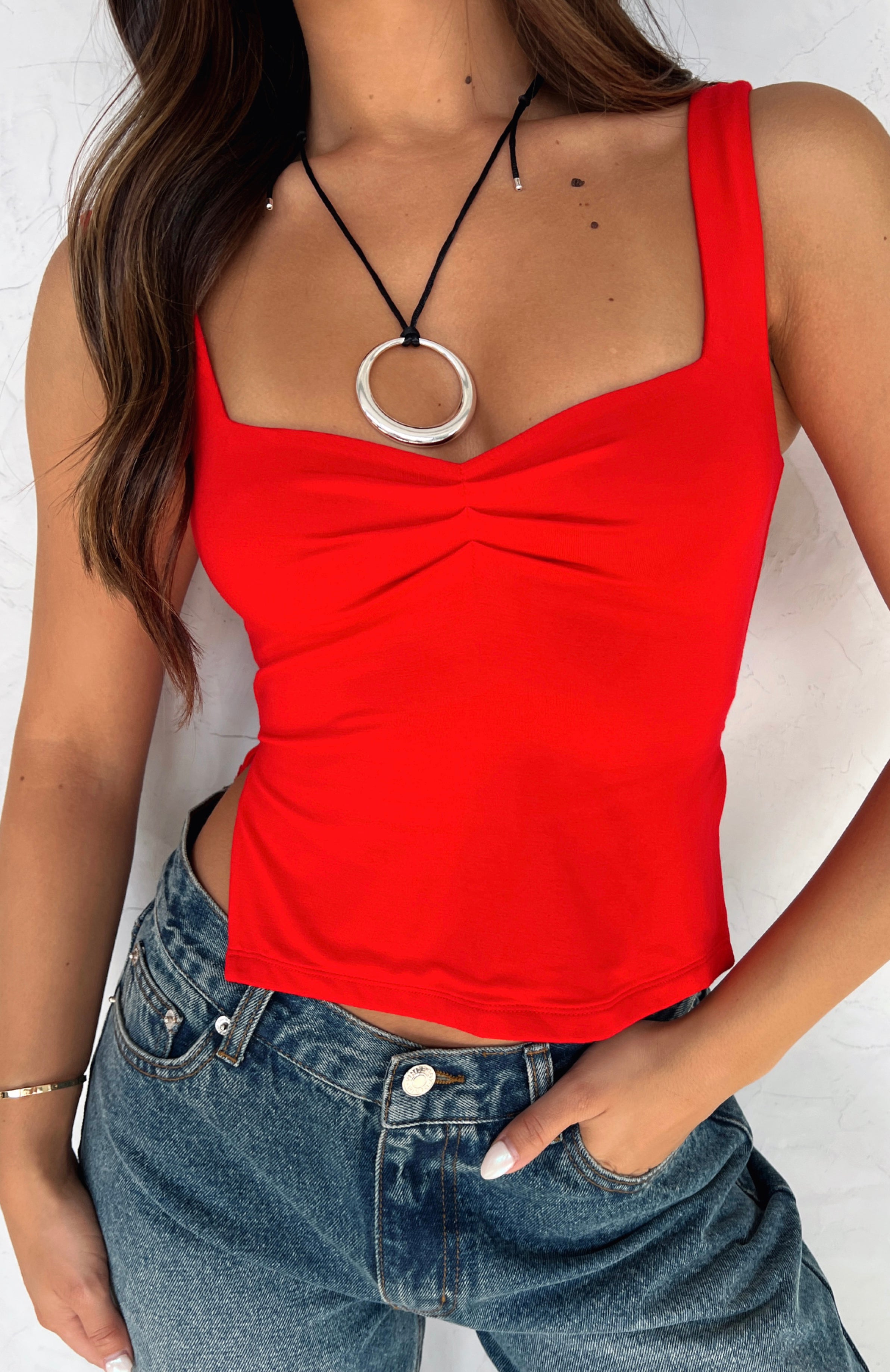 Taking Off Top Red | White Fox Boutique UK